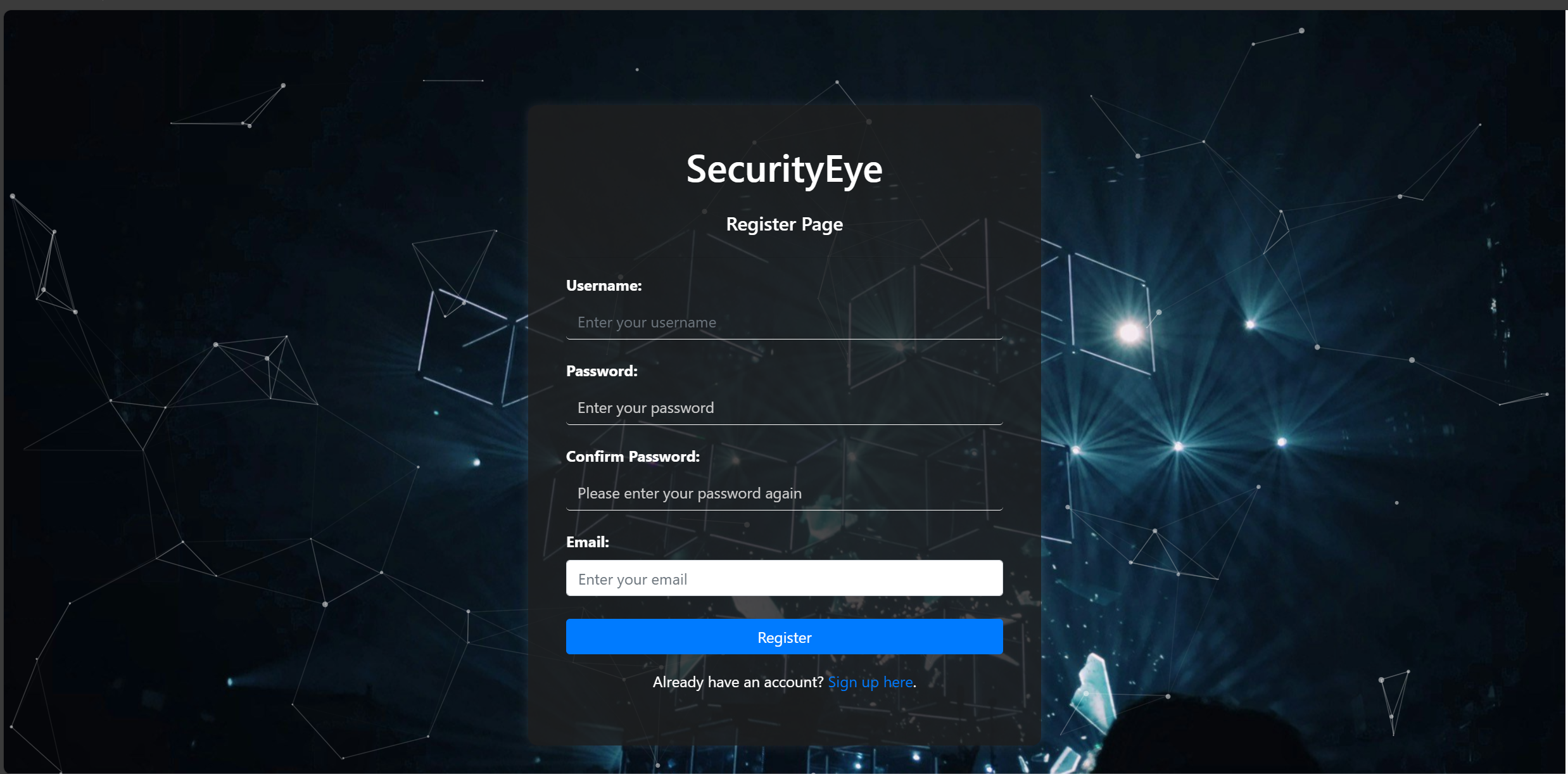 Securityeye 一款基于 Python Django 的多功能 Web 应用渗透测试系统，包含漏洞检测、目录识别、端口扫描、指纹识别
